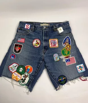 *Better With Age - Patch Work Denim Shorts