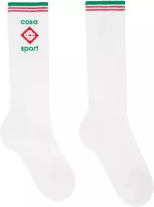 casablanca - White Casa Sport Logo Socks