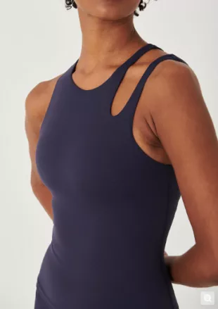 tala - SkinLuxe Built-in Support Cut Out Shoulder Vest - Navy