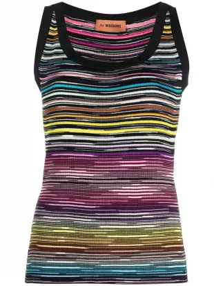 Missoni - Woven Stripe Pattern Tank Top