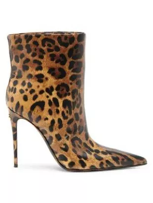Dolce & Gabbana - Women's 105MM Leopard Leather Booties