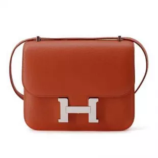 Hermès - Constance 3 Miroir Size Mini Chevre Myzore Goatskin Brique