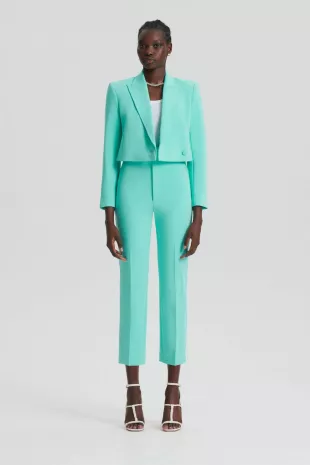 Scanlan Theodoree - Tailored Slim Trouser in Turquoise