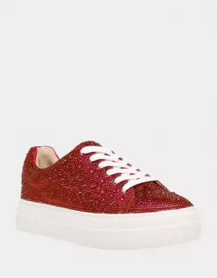 Betsey Johnson - Sidney Red Sneakers