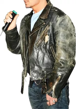 Next Leather Jackets - Johnny Depp Biker Distressed Jacket