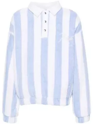 Rhude - Striped Loop Terry Polo Shirt
