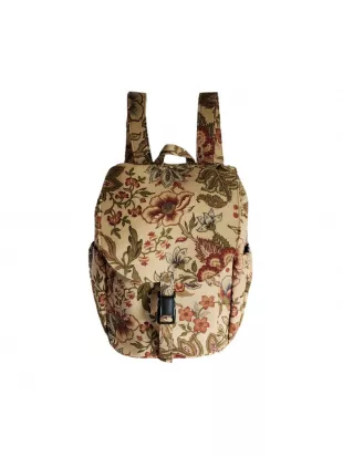 Lara Howe Designs - Large Backpack Earth Tone Floral Print Canvas