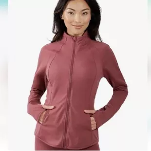 Yogalicious - Women's Ultra Soft Lightweight Full Zip Yoga Jacket