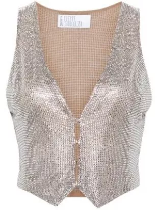 GIUSEPPE DI MORABITO - Rhinestone Mesh Vest