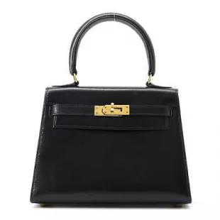 Hermès - Mini Kelly Size 20 Box Calf Leather Black