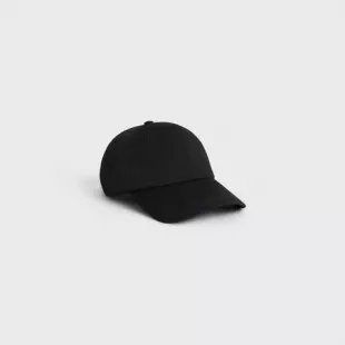 Celine - Soft Baseball Cap in Cotton Black