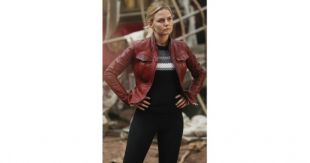 UKCOLLECTIONZ - Emma Swan Once Upon A Time Red Leather Jacket