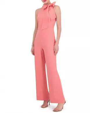 Vince Camuto - Bow Neck Stretch Crepe Jumpsuit in Papaya
