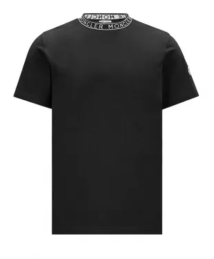 Moncler - Black Collar Logo T Shirt