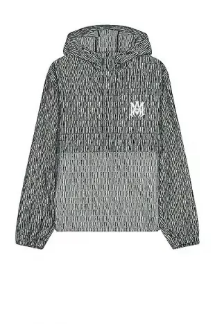 Amiri - Washed Indigo Allover Logo Anorak Jacket