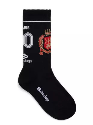 Balenciaga - Black #10 Paris Soccer Socks