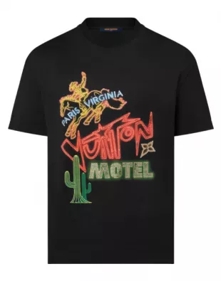 Louis Vuitton - Black Neon Motel Sign T Shirt