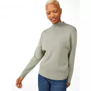 Free Assembly - Women's Boxy Cropped Sweater with Long Sleeves