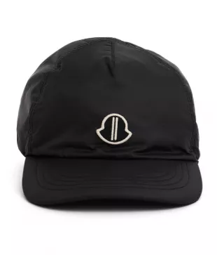 Moncler x Rick Owens - Black Nylon Logo Patch Hat
