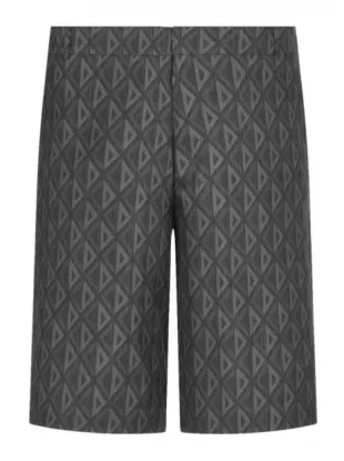 Dior - Black & Grey CD Diamond Shorts