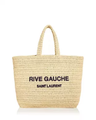 Saint Laurent - Rive Gauche Tote In Raffia