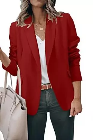 Unbranded - Red Jackets for Women Casual Plus Size Lightweight Long ...