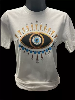 Seeas Designs - Evil Eye T-Shirt With Jewels