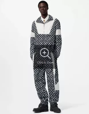 Louis Vuitton - Navy Blue & White Monogram Trackpants