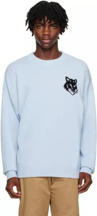 Maison Kitsuné - Blue Fox Head Sweater
