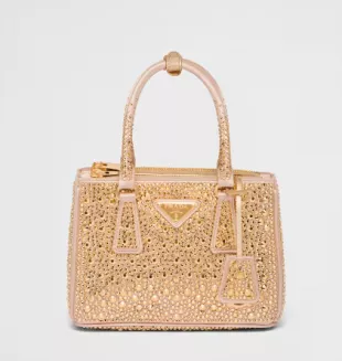 Prada - Galleria Satin Mini-Bag With Crystals