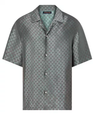 Louis Vuitton - Dark Grey Allover Fishnet LV Shirt