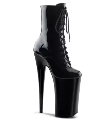 PLEASER - Flamingo 1020 PVC Lace-Up Platform Ankle Boots