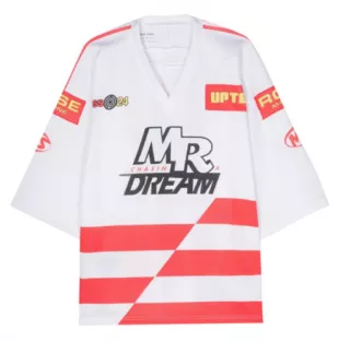 Martine Rose - White & Red Mr Dream Football Jersey