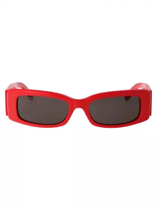 Balenciaga - Red Rectangular Sunglasses