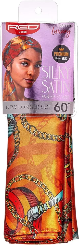 Red by Kiss - Silky Satin Wrap Scarf Premium Blended Silk