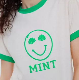 Saturday By Megan Ellaby - The Mint Graphic Ringer T-Shirt