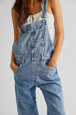 We The Free - Ziggy Denim Overalls Powder Blue