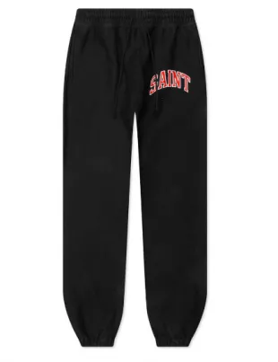 Saint Michael - Black & Red Arched Saint Sweatpants