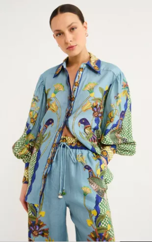 Alemais - Gilly Shirt Misty Blue