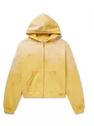 RRR-123 - Faded Yellow Gym Bag Zip Hoodie