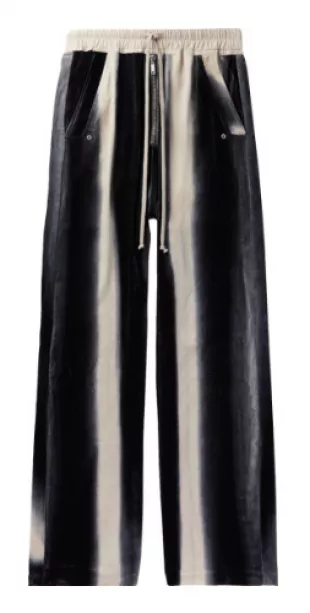 Rick Owens - Black & White Gradient Velvet Belas Pants