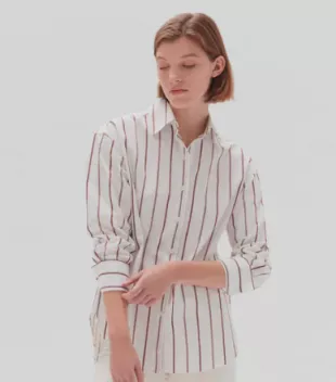 Assembly Label - Everyday Poplin Shirt Sumac Stripe