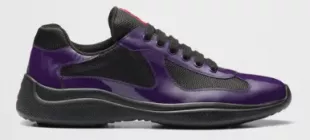 Prada - Patent Purple & Silver Americas Cup Sneakers