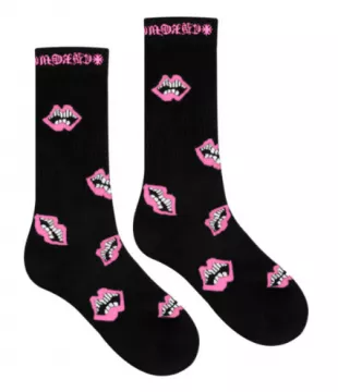 Chrome Heats - x Matty Boy Black & Pink Chomper Socks