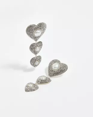 Soru - Jewellery Silver Heart Earrings
