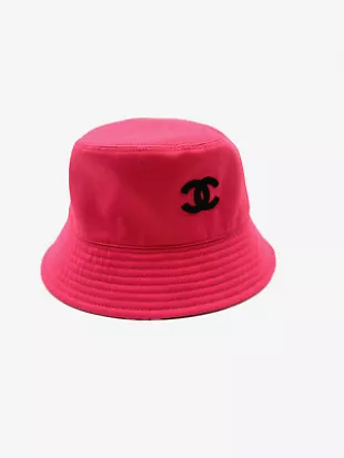 Chanel - 24S Bucket Hat Reversible Pink CC Logo