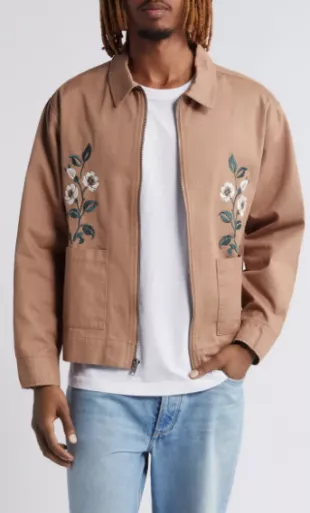 pacsun - Floral Embroidered Cotton Jacket