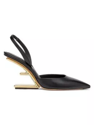 Fendi - First 65MM Leather Slingback Pumps