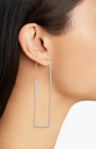 Open Edit - Rectangular Hoop Earrings