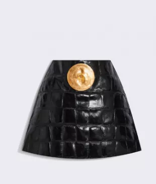 Schiaparelli - Leather Navel Miniskirt
